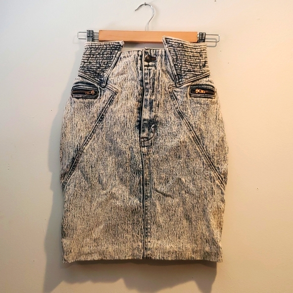 jeantonic | Skirts | Vintage Jeantonic Acid Wash Denim Skirt | Poshmark